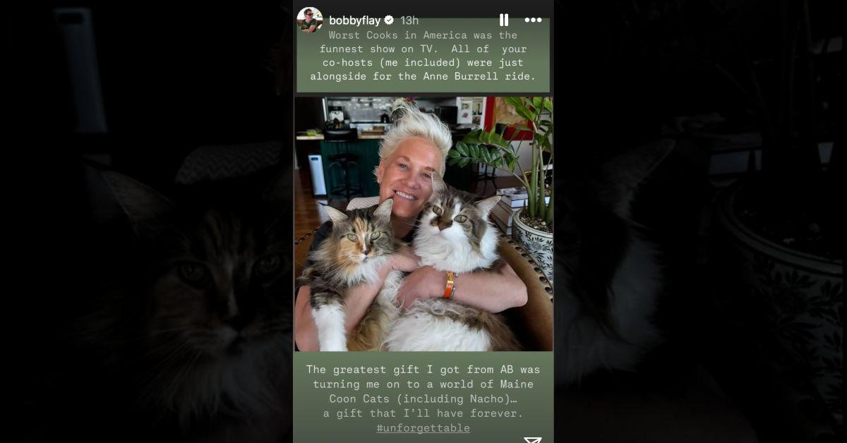 Chef Bobby Flay shared the final message he received from Chef Anne ...