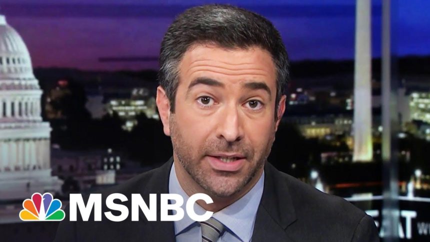 MS Now host Ari Melber provided a recent update to his audience ...